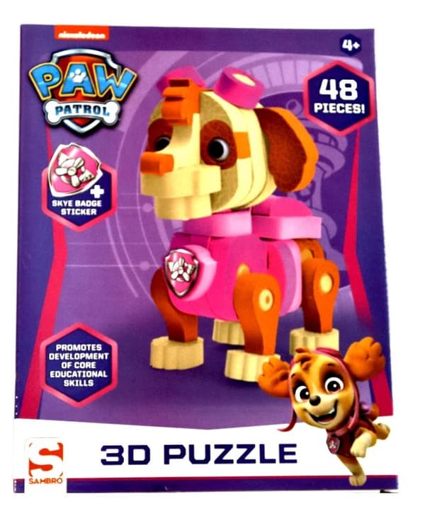 Paw Patrol Puzzles Skye 3D With Core educational Skills + Skye Badge ...