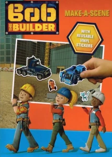 Bob The Builder Make A Scene - Laminated Playboard With Reusable VINYL ...