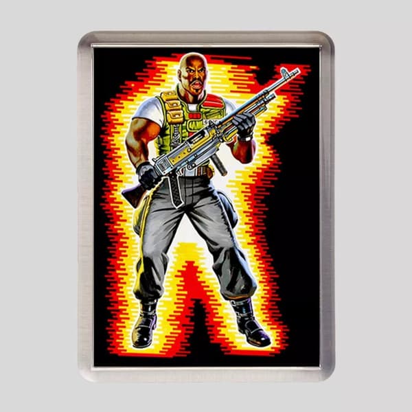 ROADBLOCK CARD ART 50mm x 35mm Acrylic Fridge Magnet GI Joe Real ...