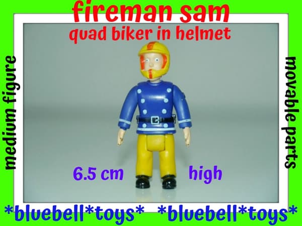 Fireman Sam Figures Fireman Sam Quad Biker Movable Parts Medium Figure ...
