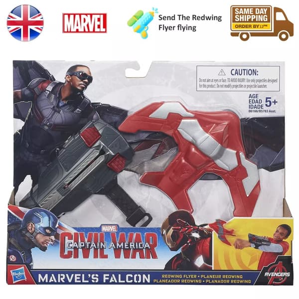 Marvel Civil War Falcon Iron Man Machine Gauntlet Nerf Blaster Avengers ...