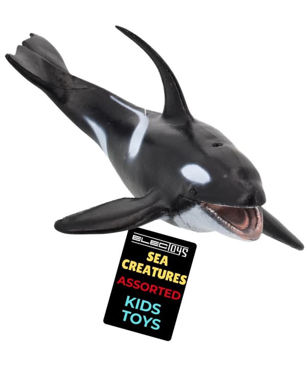 Marine Life Orca Whale Toy Figurine Medium Black White | CDON
