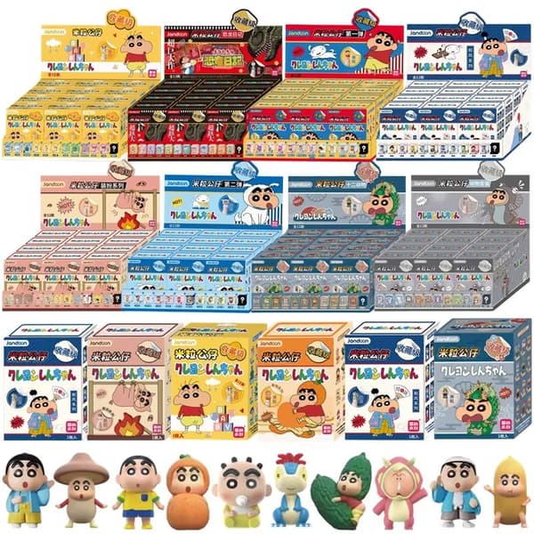 Original JANDOOM Crayon Shin-Chan Blind Box Shin Chan Anime Figure Rice ...