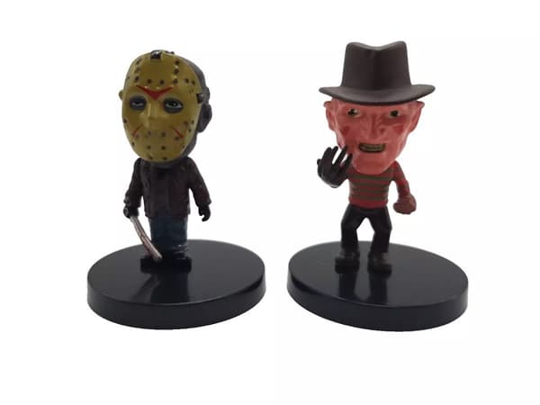 Mini Horror Figures Cult Movies 5cm Freddy & Jason Film Characters With ...