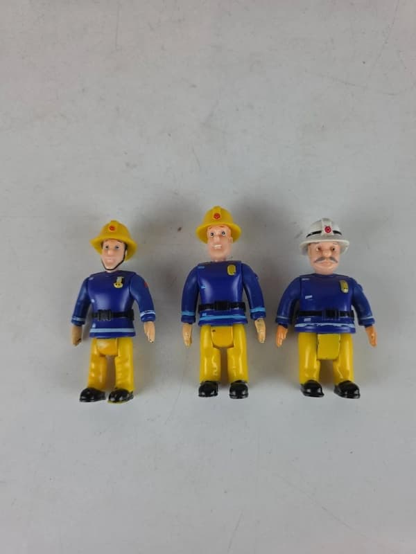 Fireman Sam Figure Set, Elvis, Sam And Officer Steele, Cbeebies | CDON