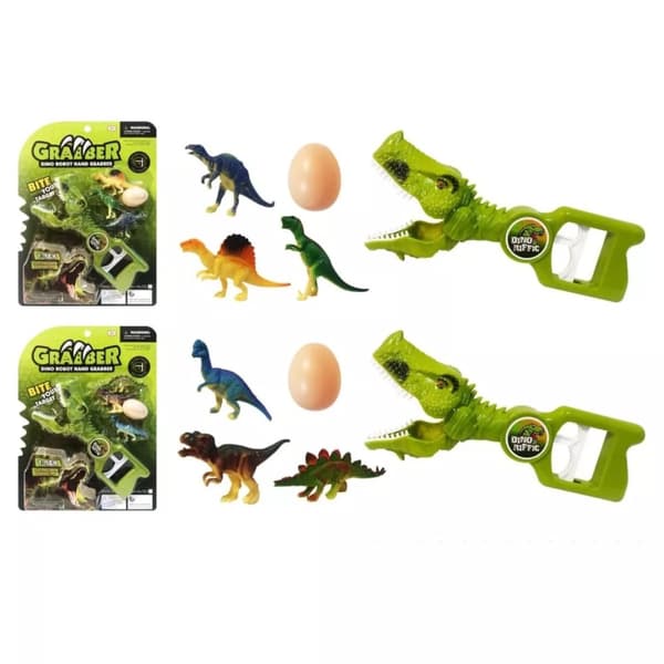 YSAMAX Dino Robot Hand Grabber with Dinosaur Figures Playset, T Rex ...