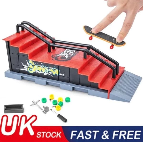 Skate Park Ramp Kit Tech Deck Mini Fingerboard Finger Board Park Gifts for Kids | CDON