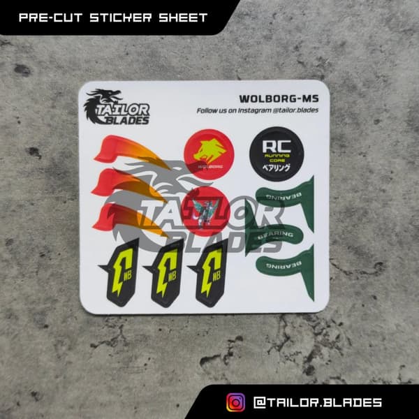 Precut Redesigned Stickers Only, Beyblade HMS Wolborg MS Yellow and ...