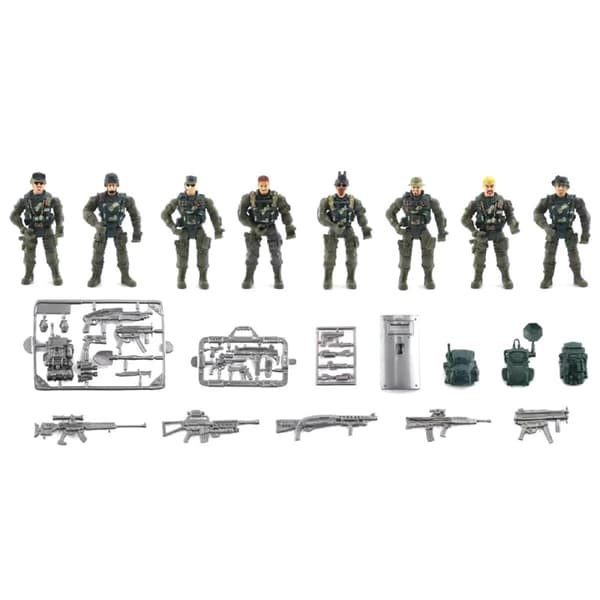 8Pcs/Set SWAT Military Army Action Figure Toys for Boys Combat Game ...
