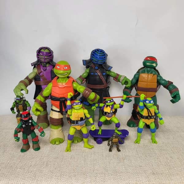 Teenage Mutant Ninja Turtles TMNT Figure Bundle x9 Various Sizes Brands ...