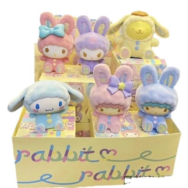 Sanrio Characters Fluffy Rabbit Series Miniso Blind Box Figure Toys | CDON
