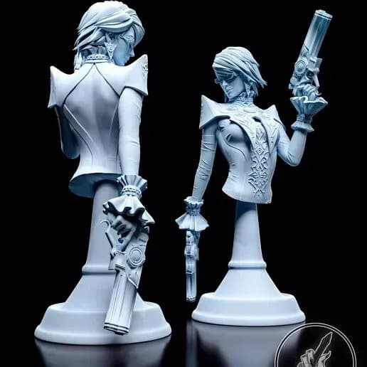 Bust of Bayonetta - 3D Printed Kit by H3LL Creator - Resin Grey, Fan ...