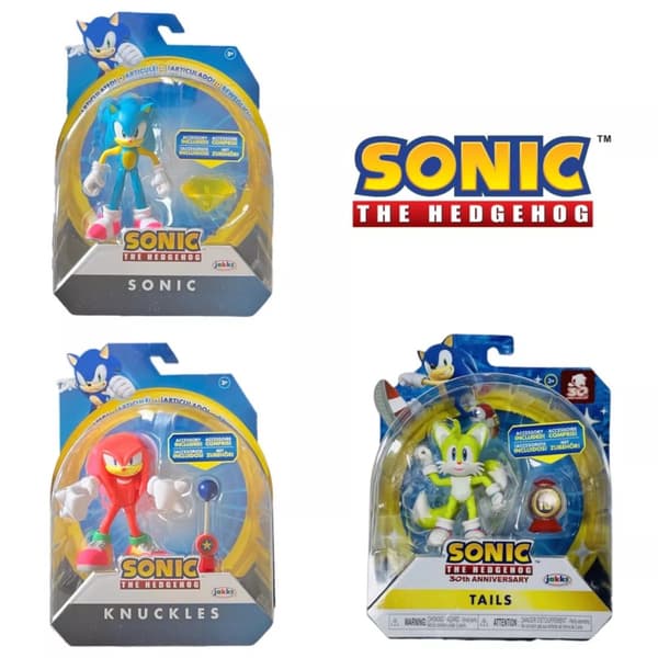 Sonic The Hedgehog Neon Figures Jakks Pacific Sonic Knuckles Tails 4 ...