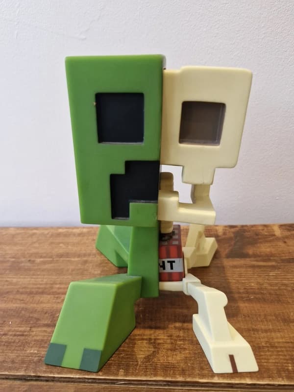 Minecraft Creeper Anatomy Figure. Half Skeleton half creeper puzzle ...