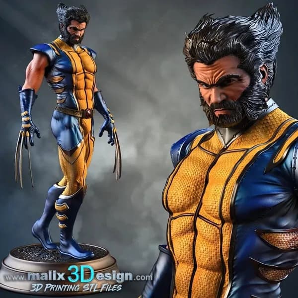 Logan Wolverine - X-Men - 3D Printed Kit by Sanix 3D - Resin Grey, Fan ...