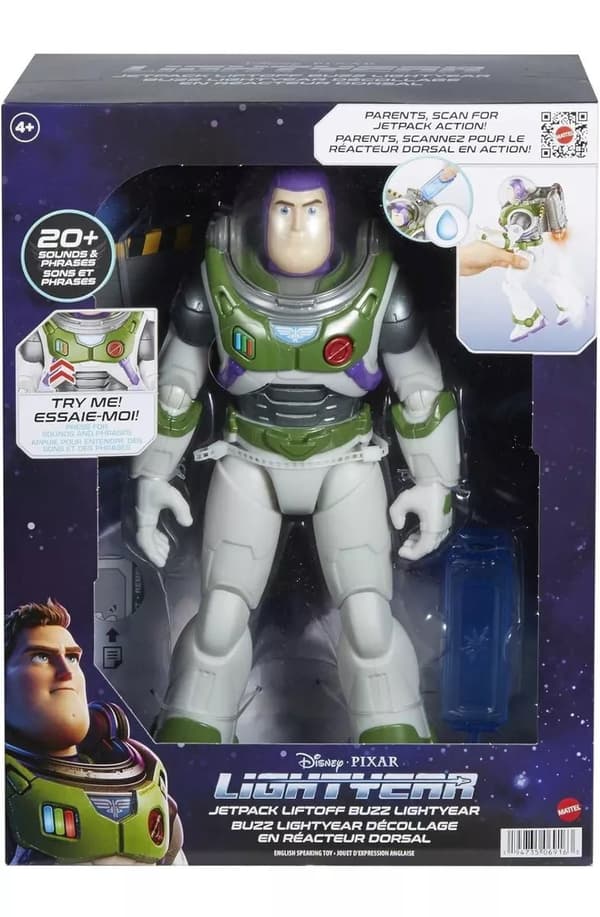 Toy Story Buzz Lightyear Large Action Figure with Jetpack and Lights ...
