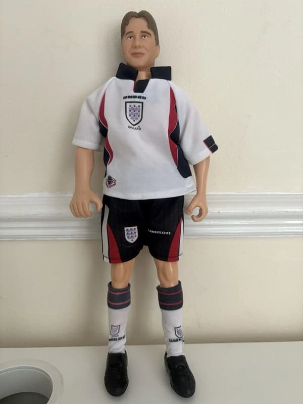 Vintage David Beckham Corinthian Doll 1997 England Kit Football Figure ...