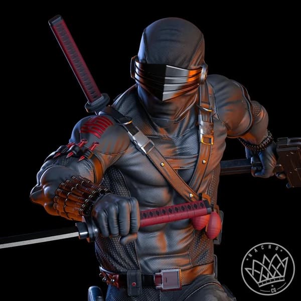 Snake Eyes - GI Joe - 3D Printed Kit by NachoCG - Resin Grey, Fan Art ...