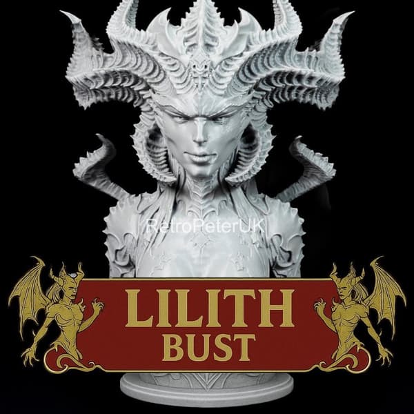 Lilith Bust Statue Diablo IV 25cm 3D Printed PLA Figure High Quality ...