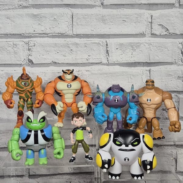 Ben 10 Figure Bundle Omni Enhanced Shock Rock Cannonbolt Hot Shot ...