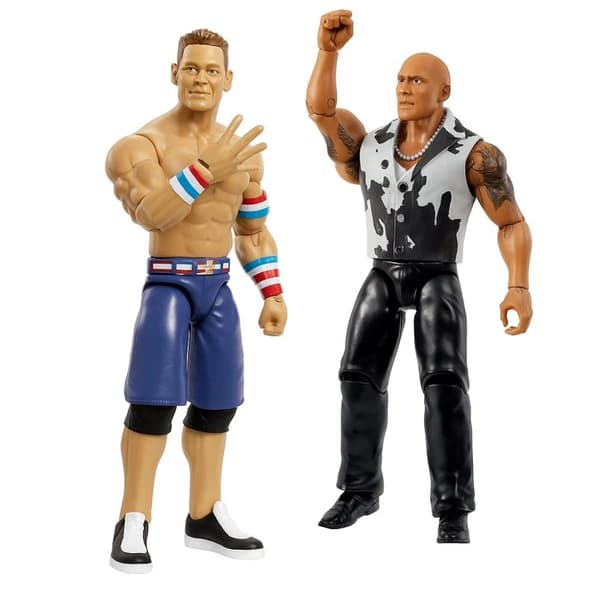 WWE Main Event Showdown Action Figures The Rock Final Boss vs John Cena ...