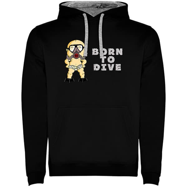 Kruskis Born To Dive Two-colour Tröja Med Huva Svart L Man | CDON