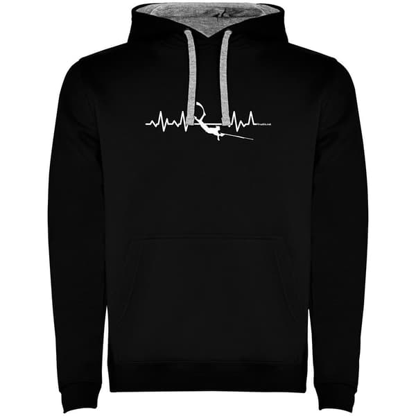 Kruskis Spearfishing Heartbeat Two-colour Tröja Med Huva Svart L Man | CDON