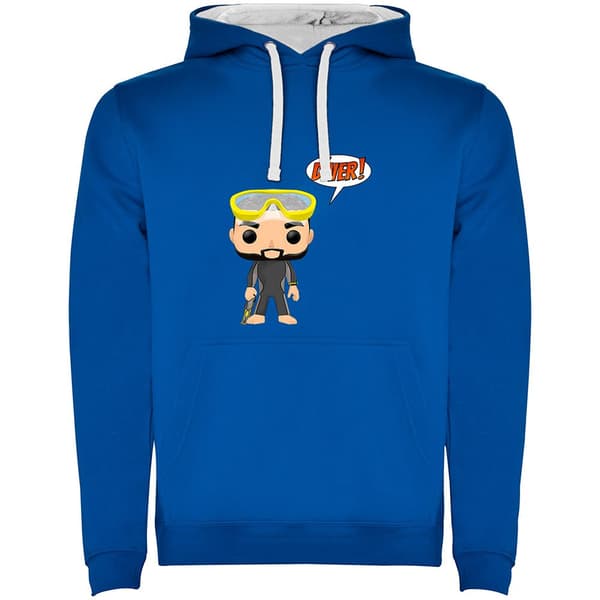 Kruskis Chibi Diver Two-colour Tröja Med Huva Blå S Man | CDON