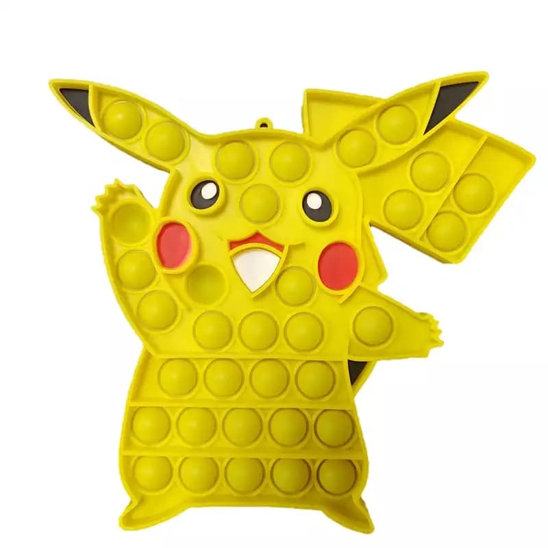 Pokemon Pop it, PIKACHU, Fidget Toy Bubble Sensory Fidget Toy, Square ...