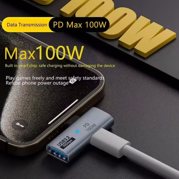 Typ-C till OTG-adapter, 2-i-1 USB Typ-C-adapter, stöder PD till USB OTG ...