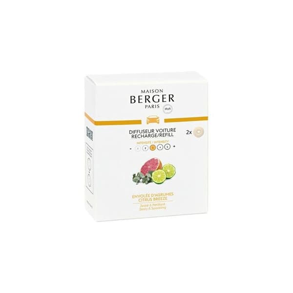 Maison Berger - Påfyllningar för bil diffuser 2 st - Citrusstorm | CDON