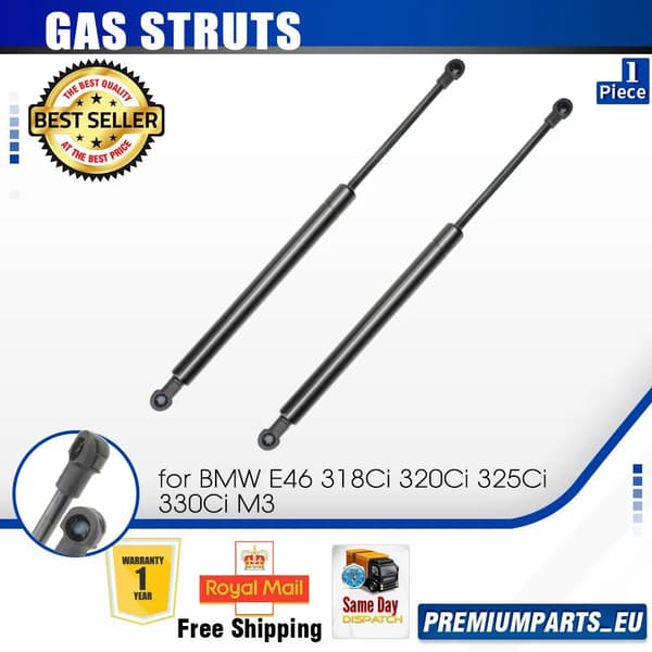 2x Tailgate Boot Gas Struts for BMW E46 318i 320i 323i 325i 330i M3 ...