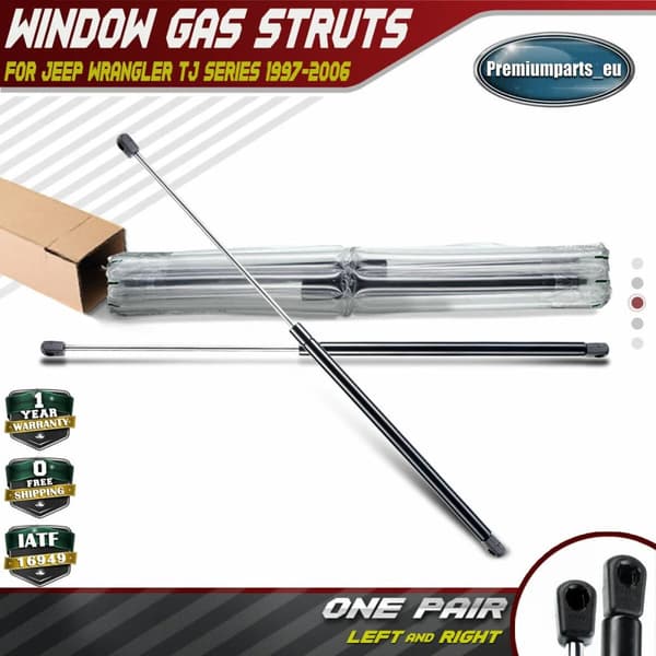 2x Rear Window Glass Gas Struts for Jeep Wrangler TJ Series 1997-2006 ...