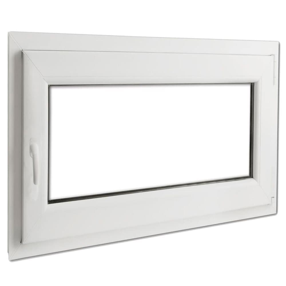 vidaXL Vridbart PVC dubbelglasfönster med handtag vänster 900 x 700 cm ...