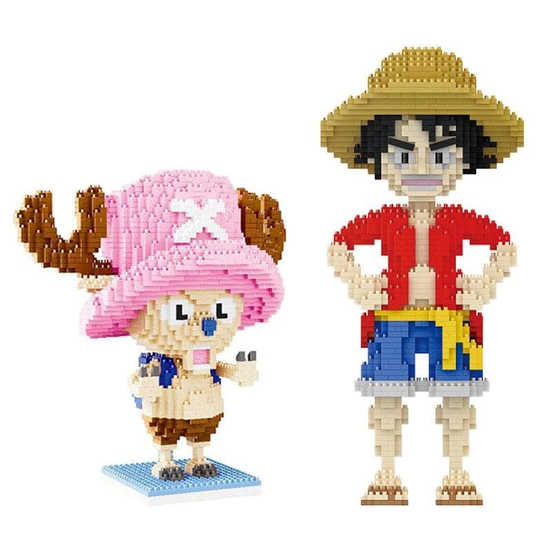 Anime One Piece Luffy Building Blocks DIY Mini Bricks Chopper Assembly ...