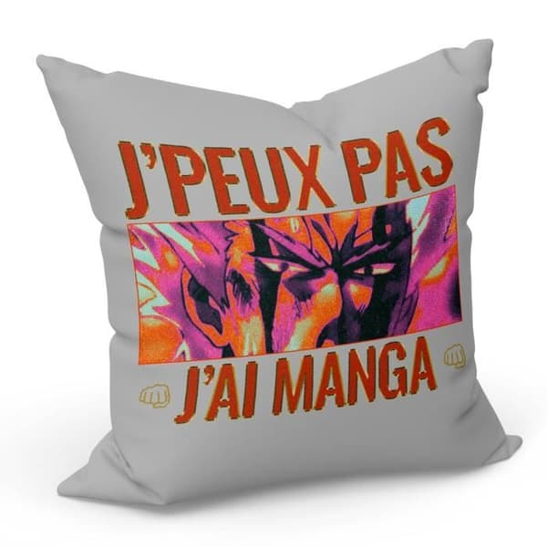 Kuddfodral Grå Jag kan inte Jag har Manga Garou Anime Otaku Manga ...