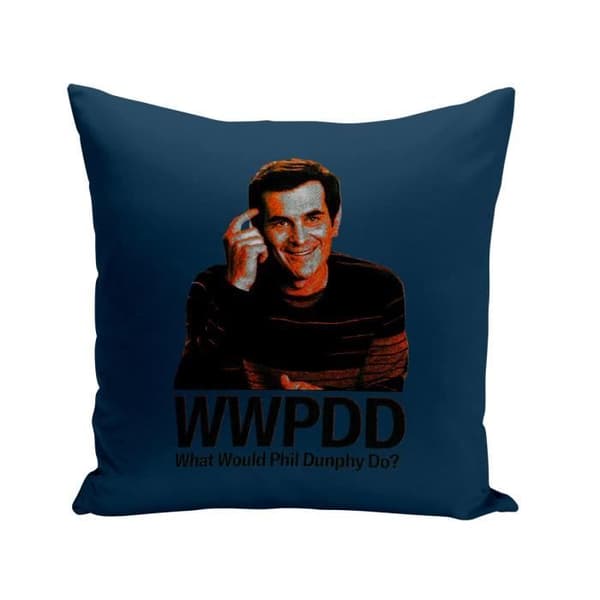 Kuddfodral Blå WWPDD TV-serie Komedi Rolig humor visar The Modern ... Kuddfodral Blå WWPDD TV-serie Komedi Rolig humor visar The Modern ...