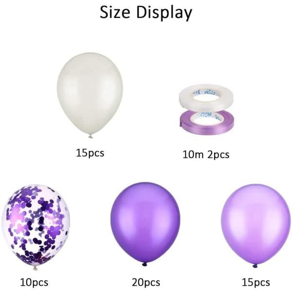 Lila Ballonger 60 St Latex Ballong Garland Arch Kit För Födelsedag