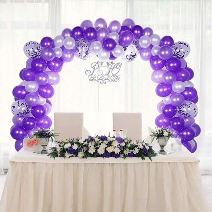 Lila Ballonger 60 St Latex Ballong Garland Arch Kit För Födelsedag