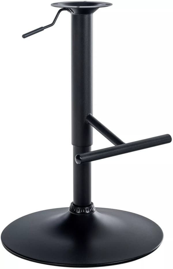 Black Metal Swivel Bar Stool Replacement Base with Footrest | CDON
