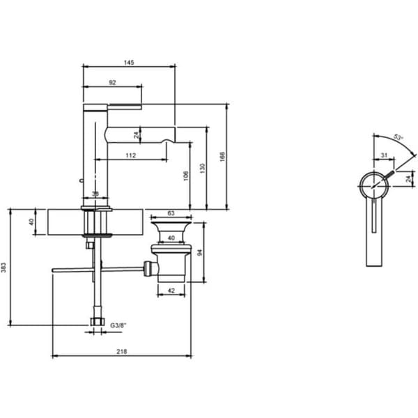 Basinblandare VILLEROY ET BOCH Loop & Friends med avstängningsmekanism ...