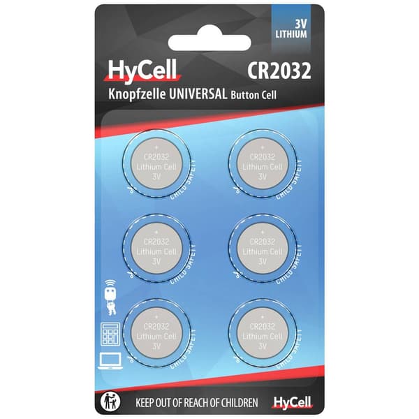 HyCell Knappcell CR 2032 3 V 6 st 200 mAh Litium CR2032 | CDON