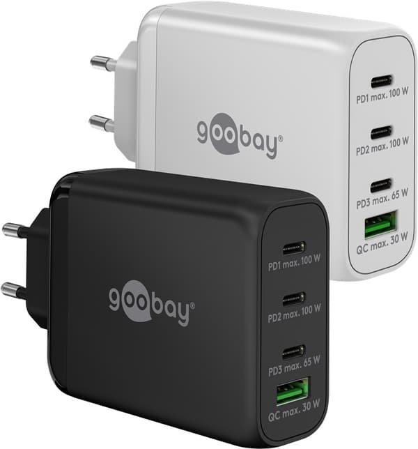 USB-C™ PD GaN multiport snabbladdare (100 W) vit | CDON