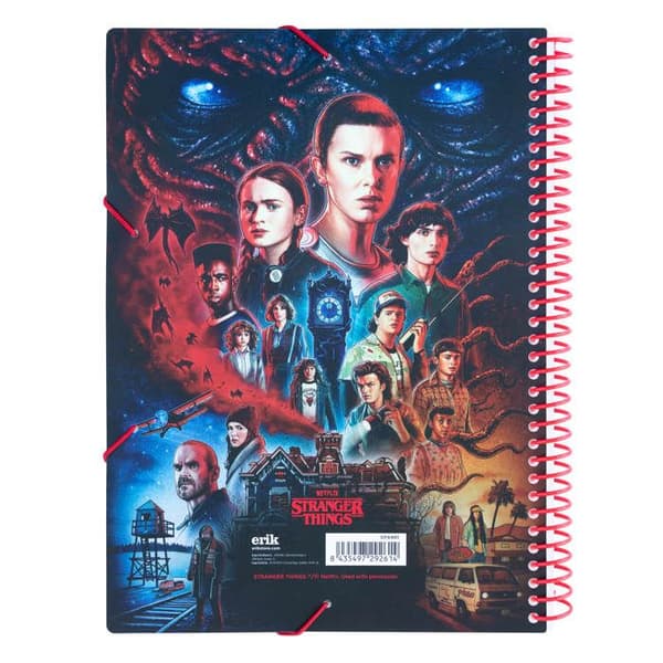 Klassisk A4 - ERIK EDITORES - Stranger Things - 4 ringar - 30 plastfickor - Unisex barn | CDON
