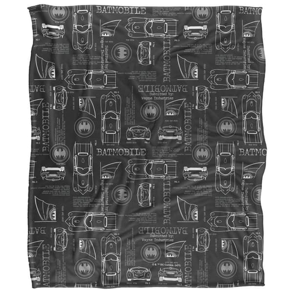 Batman Wayne Industries Batmobile Blanket | CDON