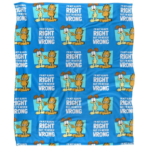 Garfield Not Always Right Silky Supersoft Blanket | CDON