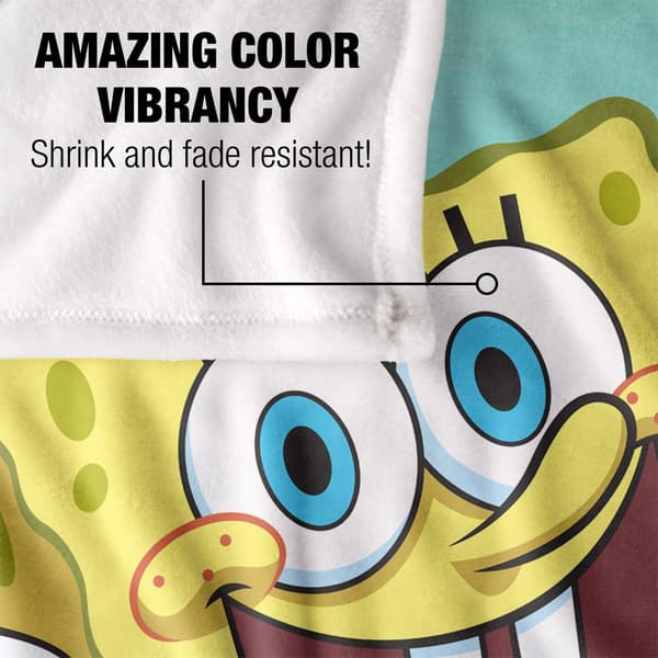 SpongeBob SquarePants Silky Character Supersoft Blanket | CDON