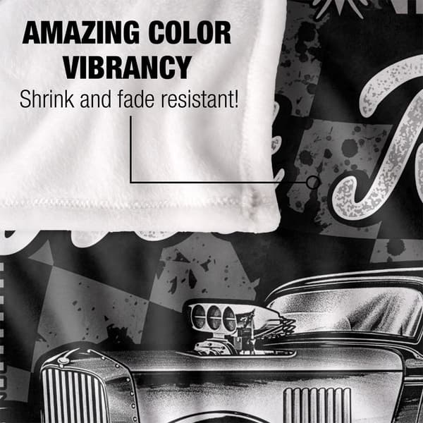 JQ Licensing James Piazza Garage Silky Hot Rod Supersoft Blanket | CDON