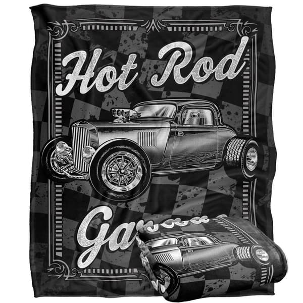 JQ Licensing James Piazza Garage Silky Hot Rod Supersoft Blanket | CDON