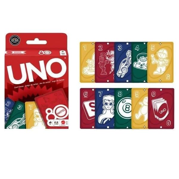 UNO - Kortspel Röd Rubin - 80-årsjubileum från Mattel - För hela ...